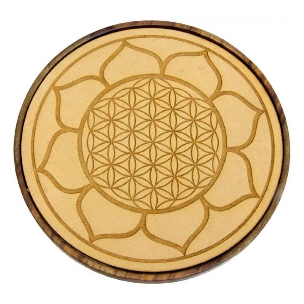Koka Kristāla Režģis Lotus Flower of Life / Lotoss un Dzīvības Zieds Ø ...